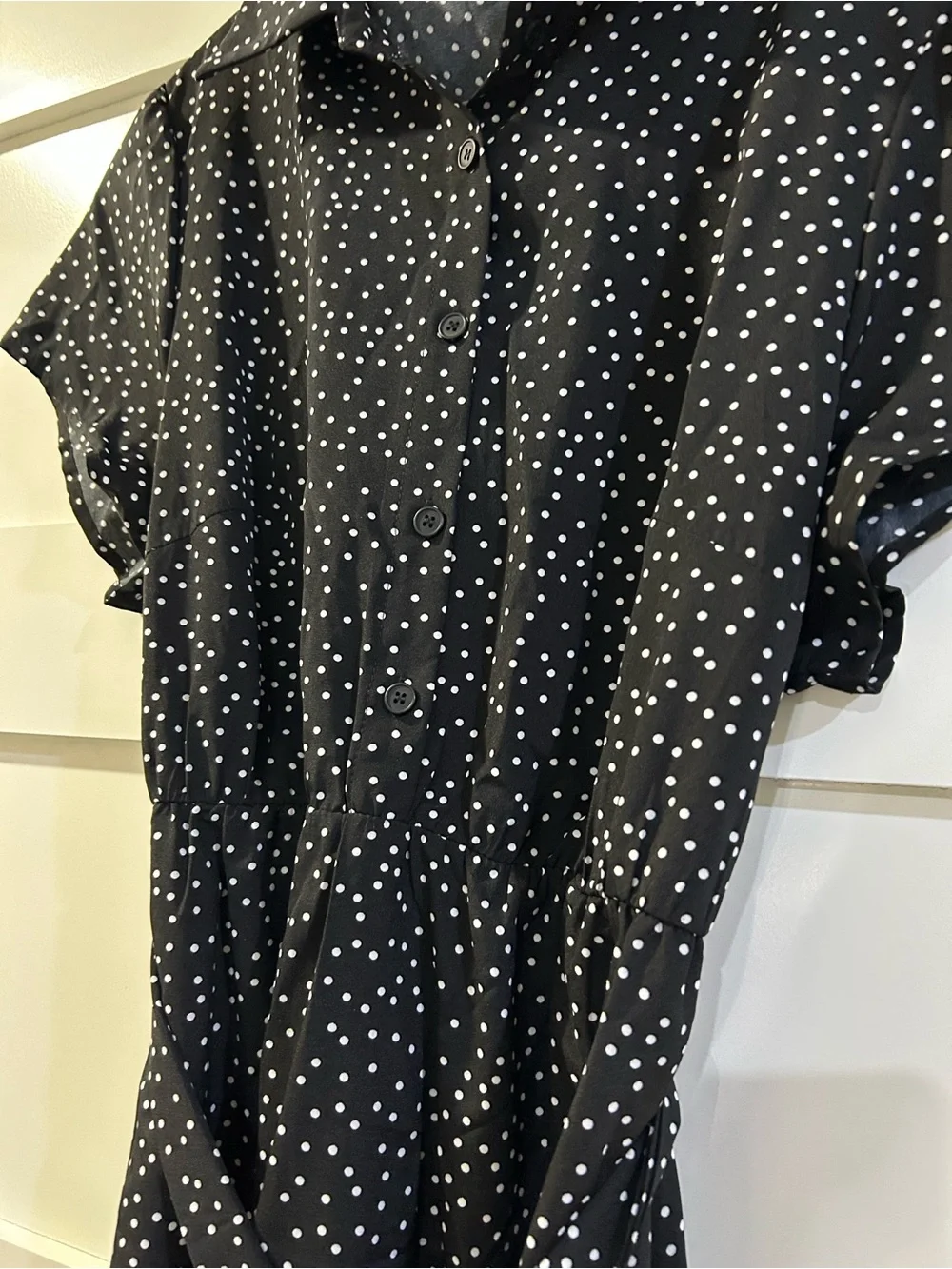BloomChic | Dresses | Bloomchic Black And White Polka Dot Midi Dress ...